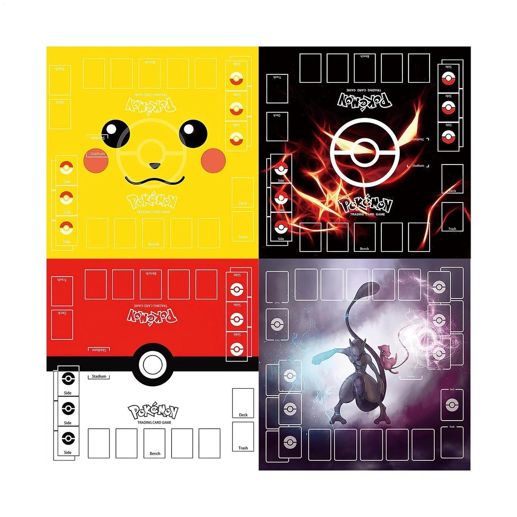 การ์ดเกม Pokemon Pad Anti-Slip อะนิเมะ Playmat แผ่นรองเมาส์สําหรับ ...