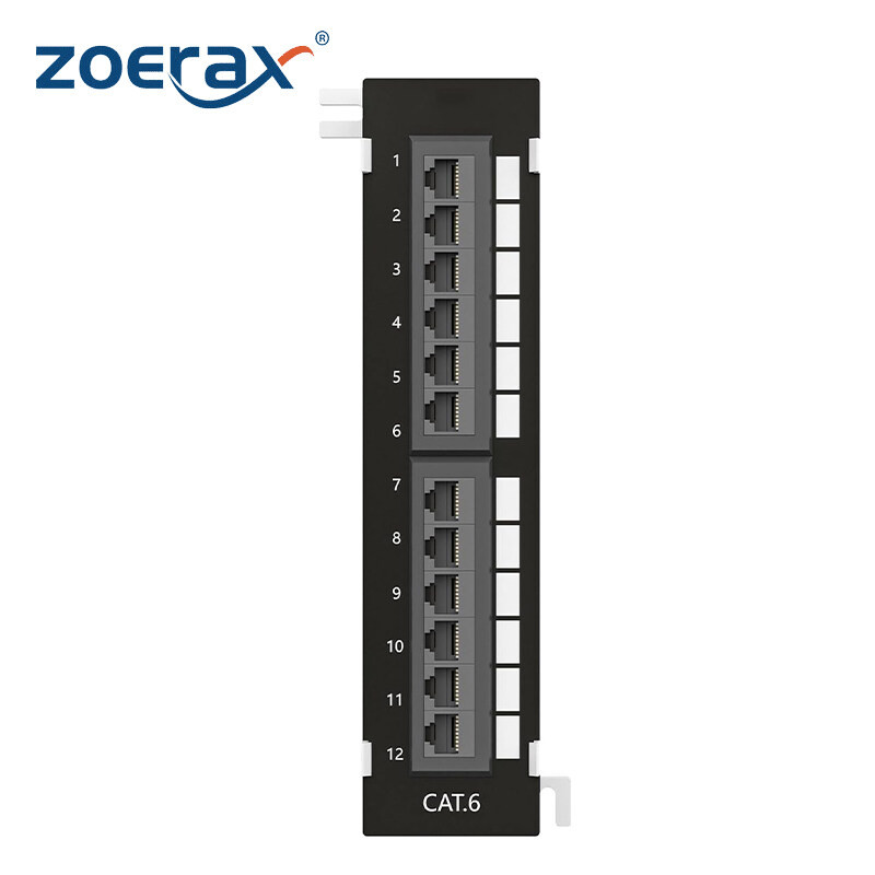 Zoerax CAT6a 8-Port Patch Panel 10Gbps Shielded Metal Network Panel 1U ...
