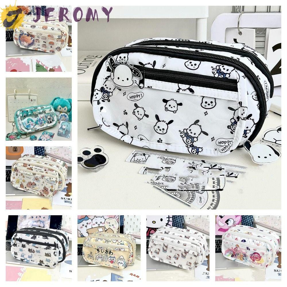 กล่องดินสอ JEROMY Hatsune Miku, กระเป๋าปากกา Capybara หลายชั้น, กระเป๋า ...