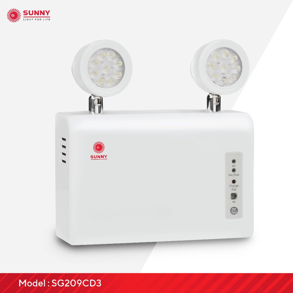 SUNNY Emergency Light โคมไฟฉุกเฉิน รุ่น SG209CD3 LED 9W สำรองไฟได้นาน 3 ...