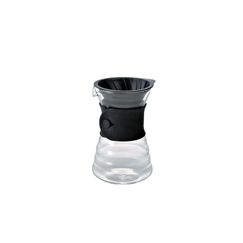 HARIO V60 Drip Decanter 700ml Black for 1-4 cups with band, made in ...