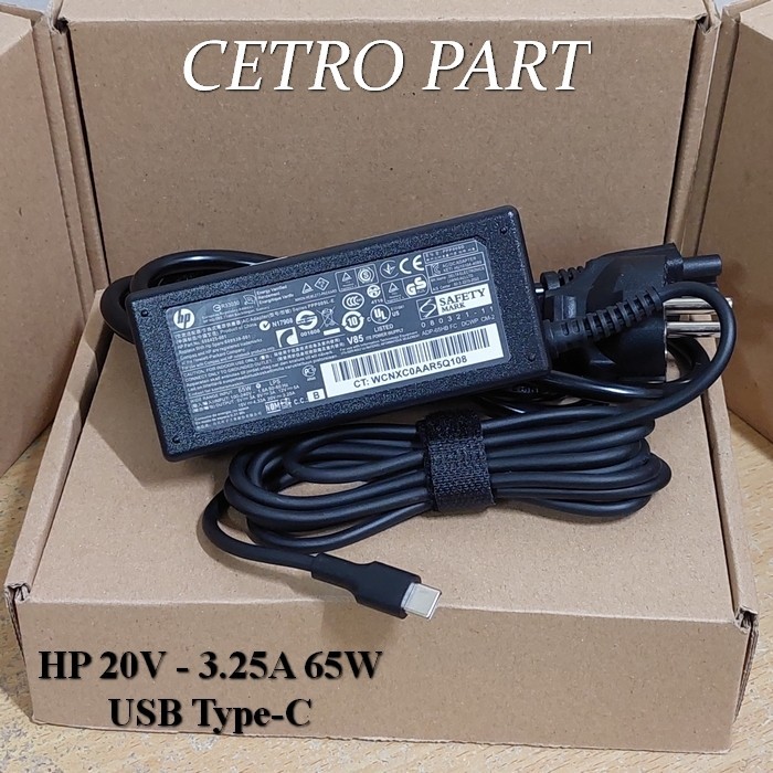 อะแดปเตอร์ชาร์จแล็ปท็อป Hp 20V - 3.25A USB Type-C 65W รุ่นปกติ -ใหม่ ...