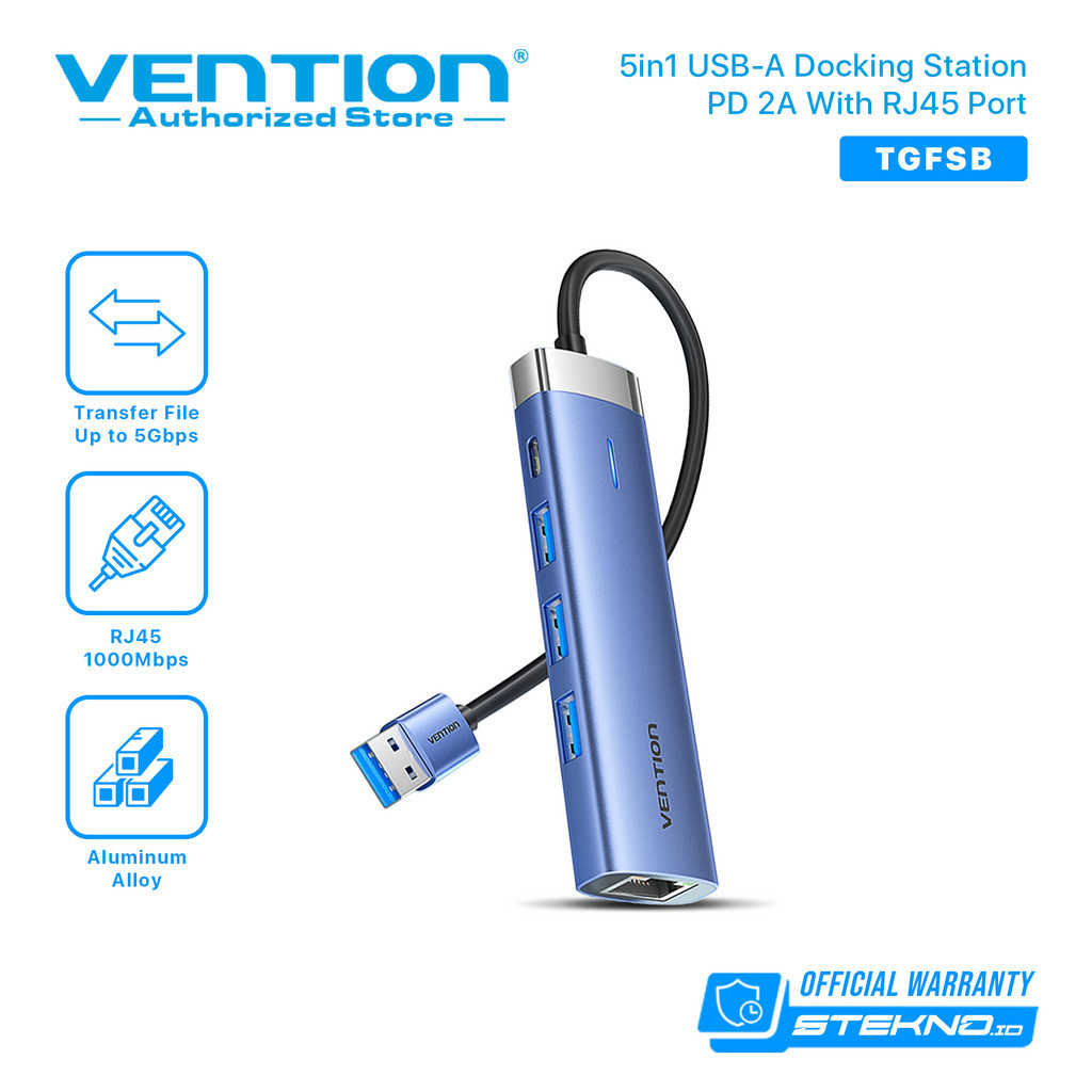 Vention Mini USB 3.0 HUB to LAN RJ45 อะแดปเตอร์อีเธอร์เน็ต ส่งพลังงาน ...