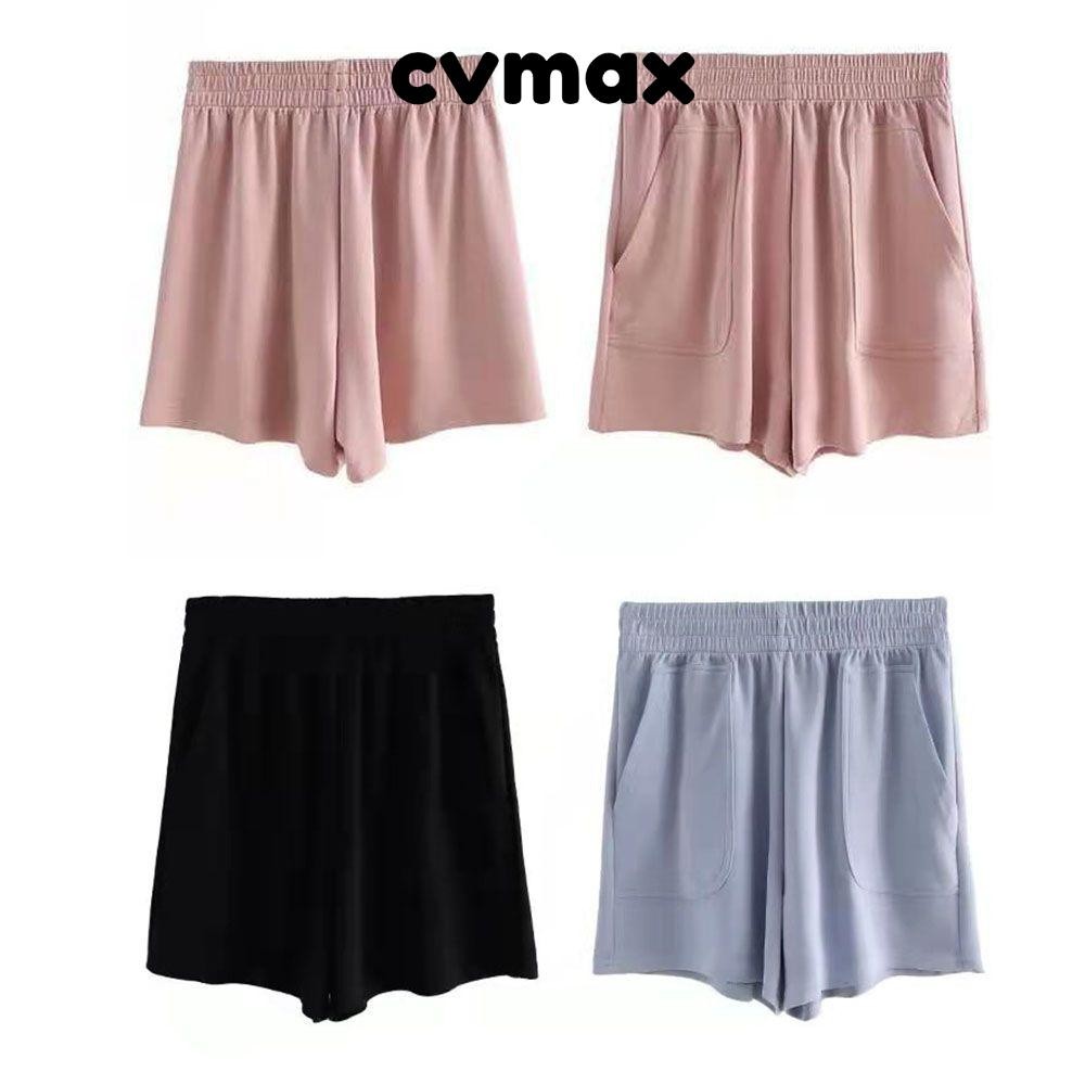 Cvmax เสื้อผ้าผู้หญิงฤดูร้อนหญิงเอวสูงลําลองยืดหยุ่นกีฬาสั้น | Shopee Thailand