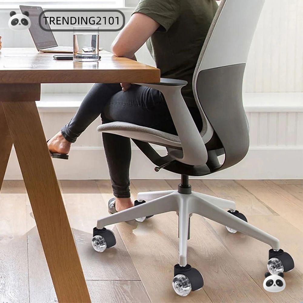 Trending2101 ล้อเก้าอี้สํานักงาน Safe Rollers ล้อหมุนยาง Mute Wheel ...