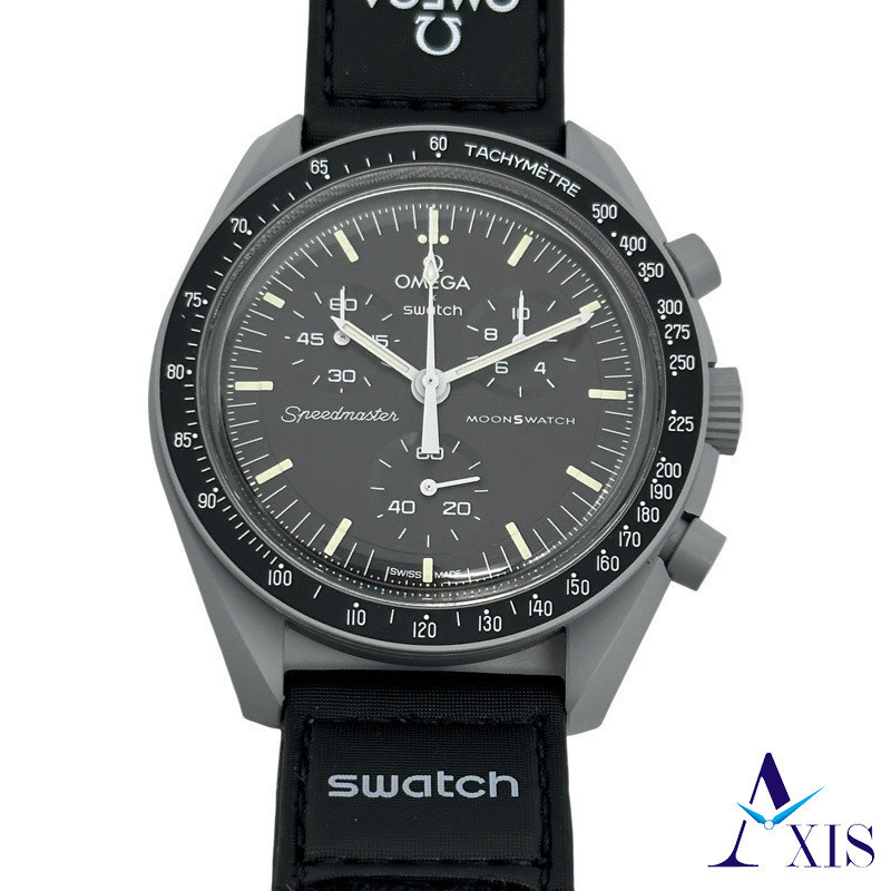 Swatch Omega X Swatch Mission To The Moon S033M100 นาฬิกาข้อมือควอตซ์ เซรามิก สีดํา สําหรับ ...