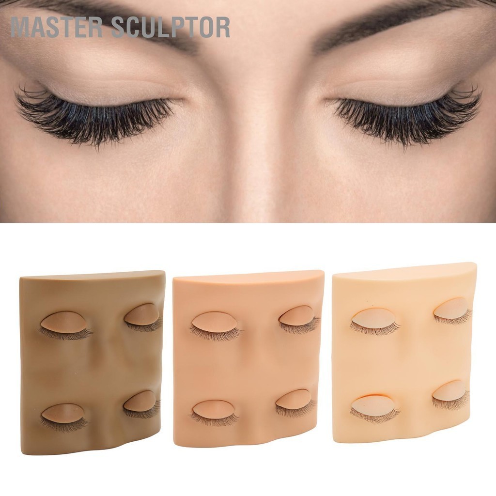 Master Sculptor 3 ชิ้น Eyelash Practice Mannequin Head Double Layer ...