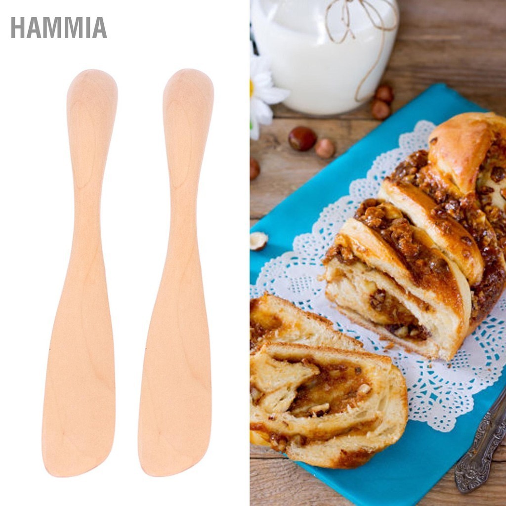 HAMMIA 5PCS ไม้มีดเนย Jam ชีส Spreader บนโต๊ะอาหารสไตล์ญี่ปุ่นสำหรับขนม ...