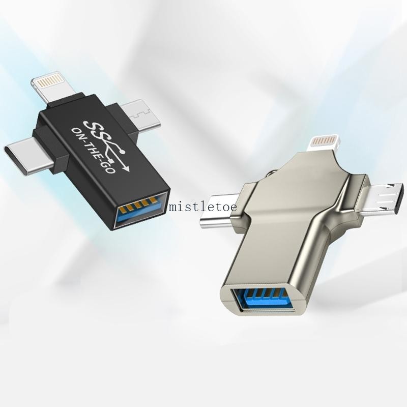 Mis OTG อะแดปเตอร์แปลง Type C Micro USB OTG 3-in-1 USB 3 0 ความเร็ว | Shopee Thailand