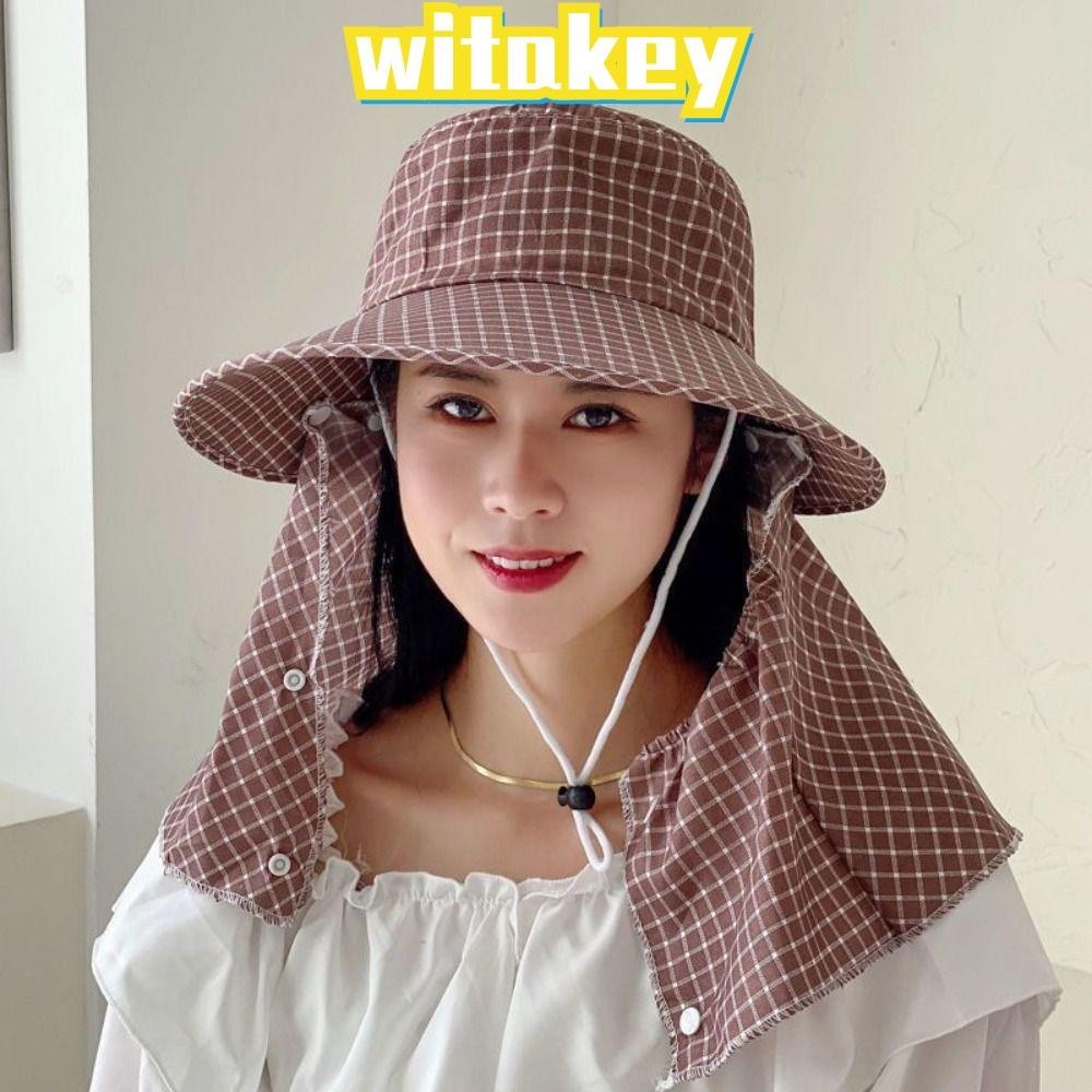 Witakey หมวกกันแดด พิมพ์ลายดอกไม้ แฟชั่นผู้หญิง หมวกหยิบชา หมวกชายหาด ปีกกว้าง ป้องกันรังสียูวี ...