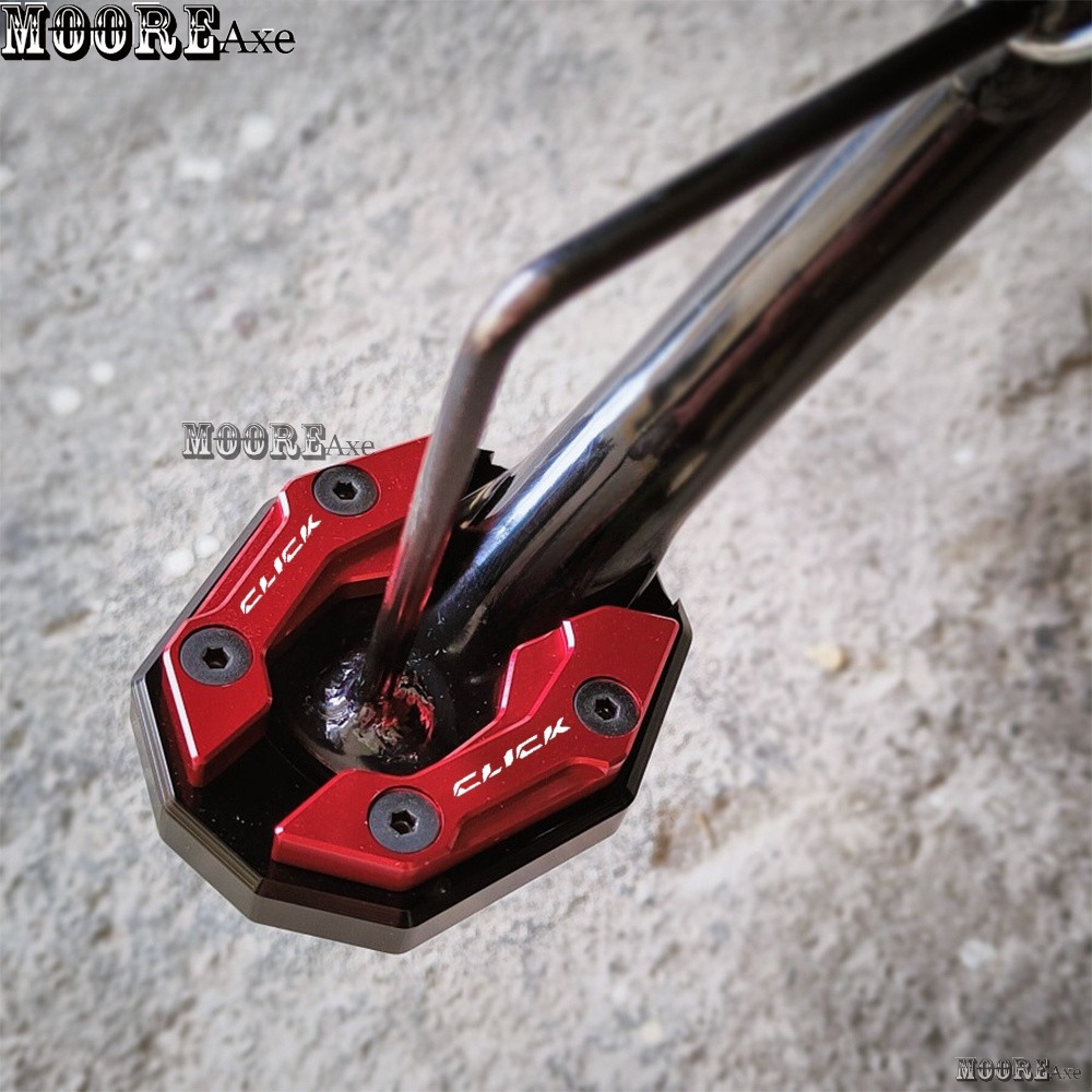 ร้อน! Mooreaxe Click Side Kickstand Extension Plate สําหรับ Honda Click 125i 150i 160 V1 V2 V3 ...