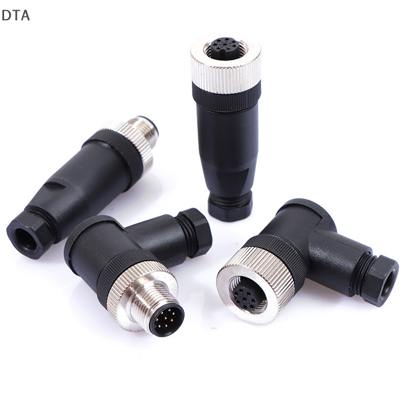 Dta M12 ปลั๊กเชื่อมต่อเซนเซอร์ ตัวผู้ และตัวเมีย กันน้ํา 8 pin DT ...