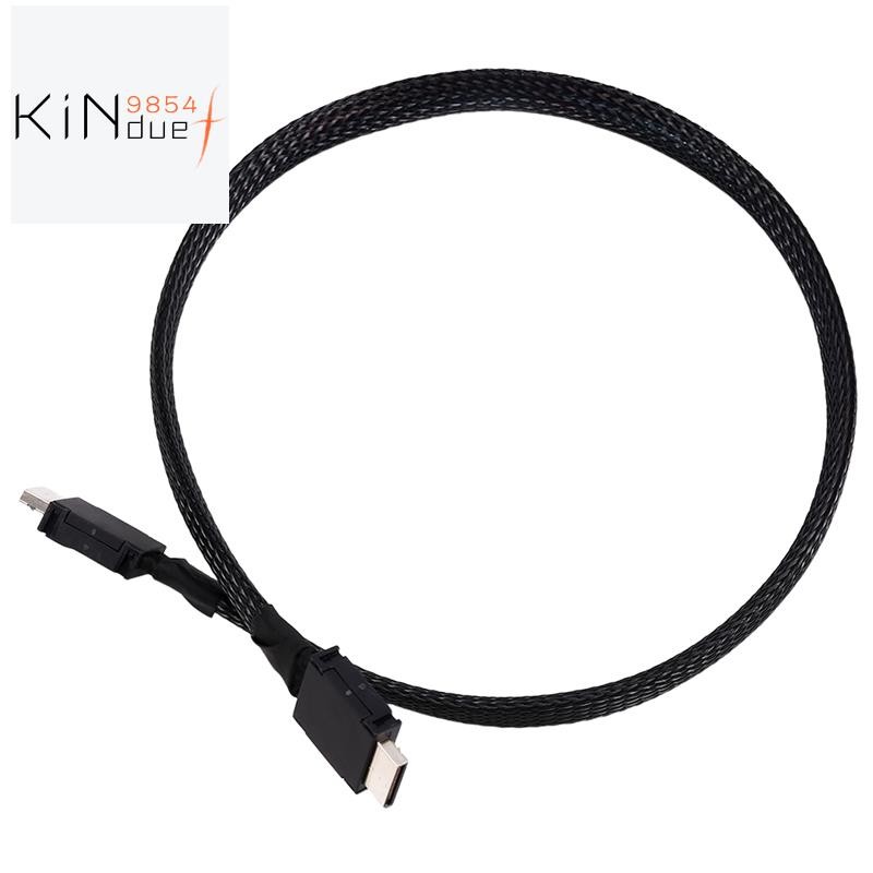 Pcie 4.0 X4 GEN4 SAS4 OCuLink สาย SFF-8611 สายถัก Soft Extender GPU SSD ...