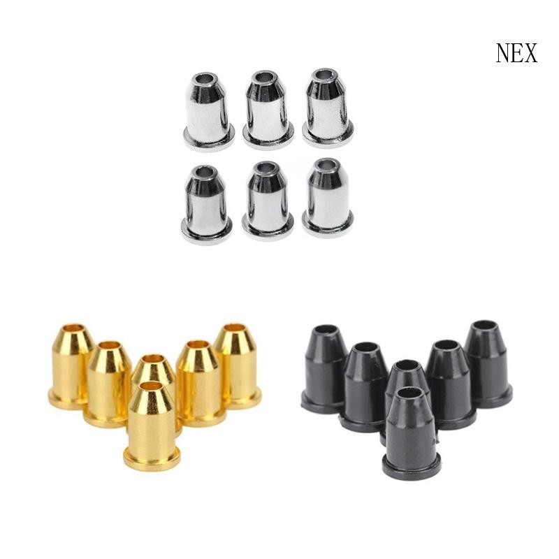 Nex 6 ชิ้นชุดกีตาร์ Ferrules Bushing อะไหล่ String Caps ติดตั้งหัวเข็ม ...