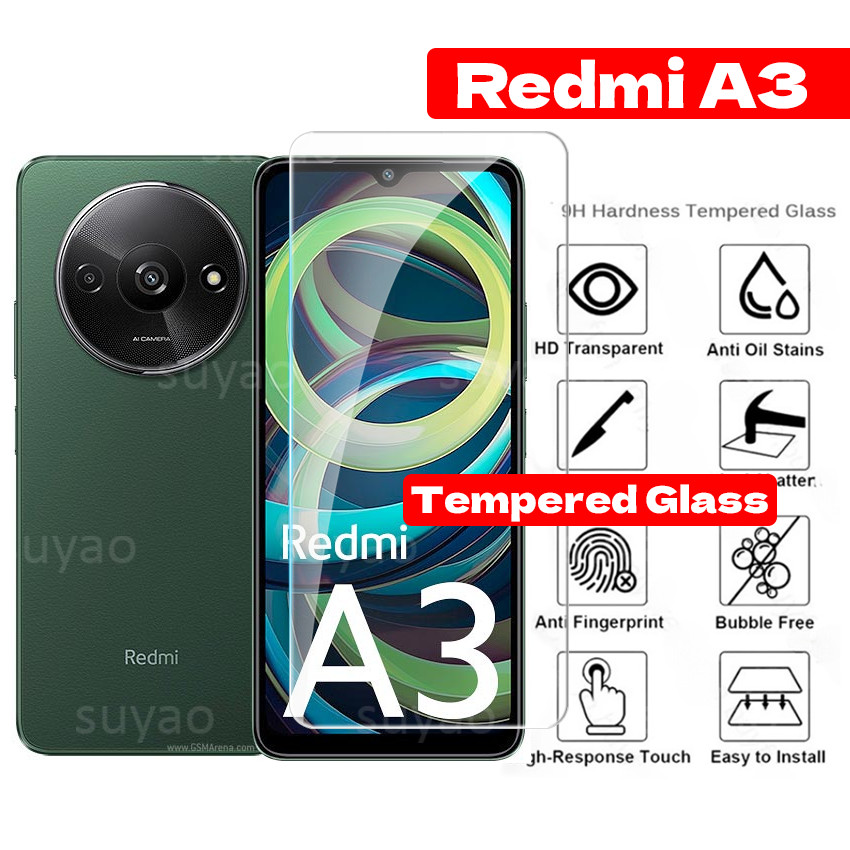 ฟิล์มกระจกนิรภัยกันรอยหน้าจอ แบบใส HD 9H สําหรับ Xiaomi Redmi A3 4G 2024 RedmiA3 A 3 | Shopee ...