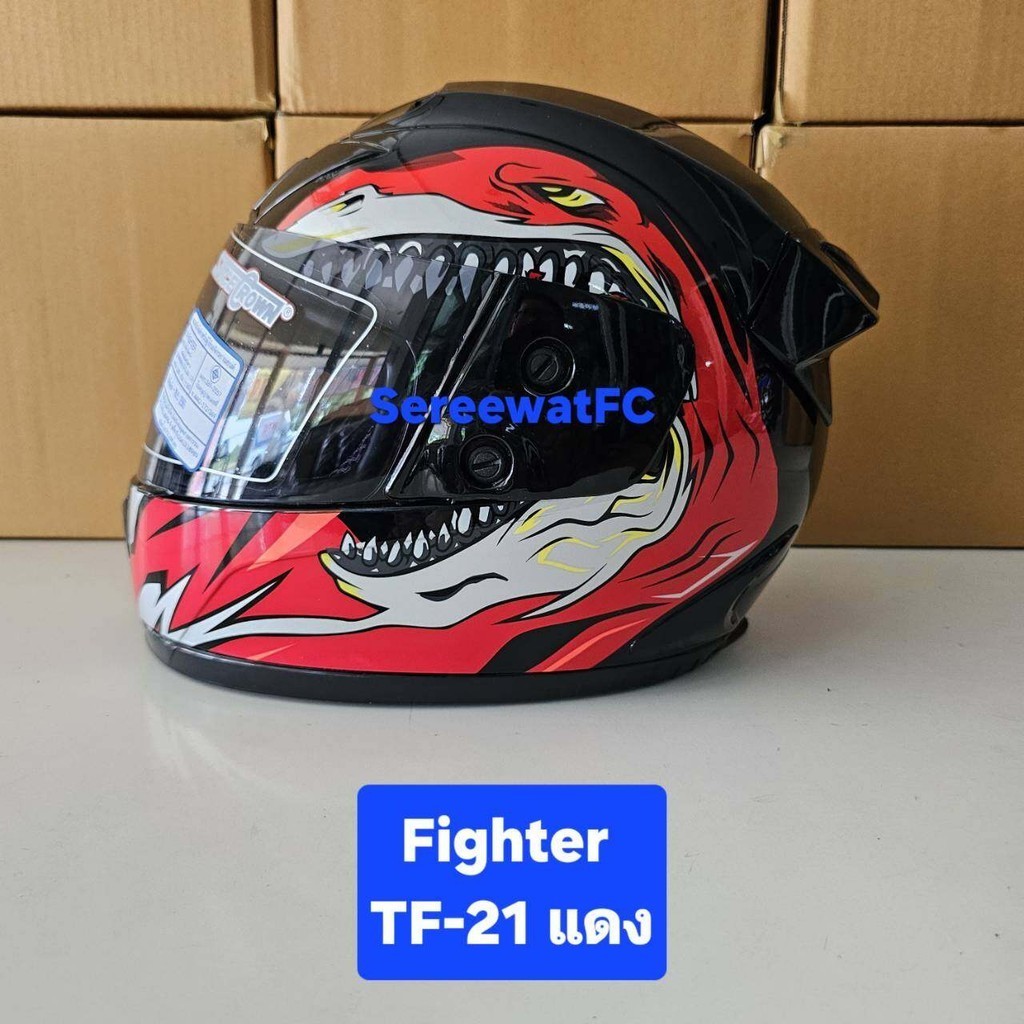หมวกกันน็อค และ ชิว SpaceCrown รุ่น Fighter STK ขนาดไซด์ L (รอบศรีษะ 59 ...