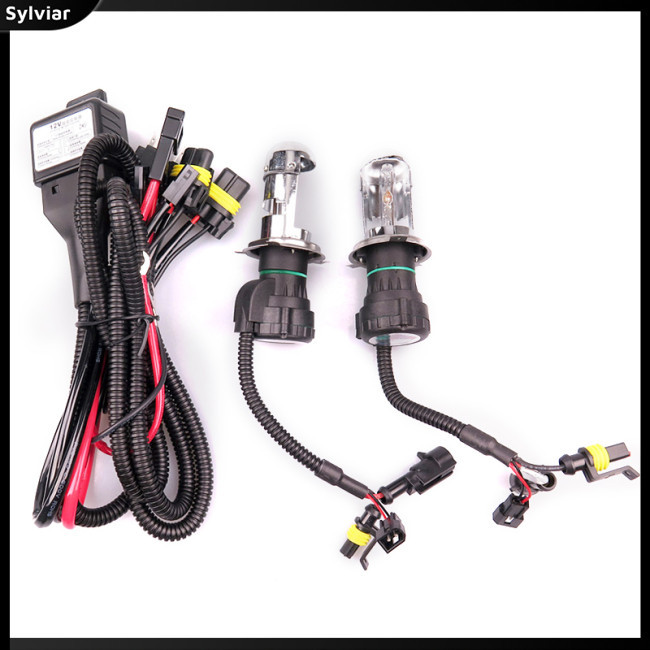 [sylviar] ชุดแปลงหลอดไฟหน้าซีนอน HI/LOW 55W H4 HID Bi-Xenon 3000-12000K ...