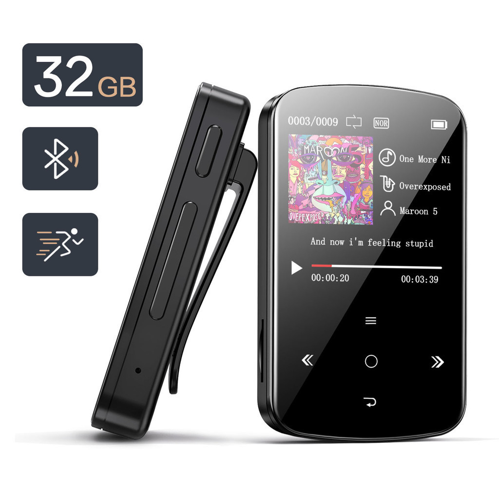 เครื่องเล่น Mp3 32GB 2024 เครื่องเล่น Mp4 ขนาดเล็ก แบบพกพา พร้อมลําโพง FM E-book Recorder Mp3 ...