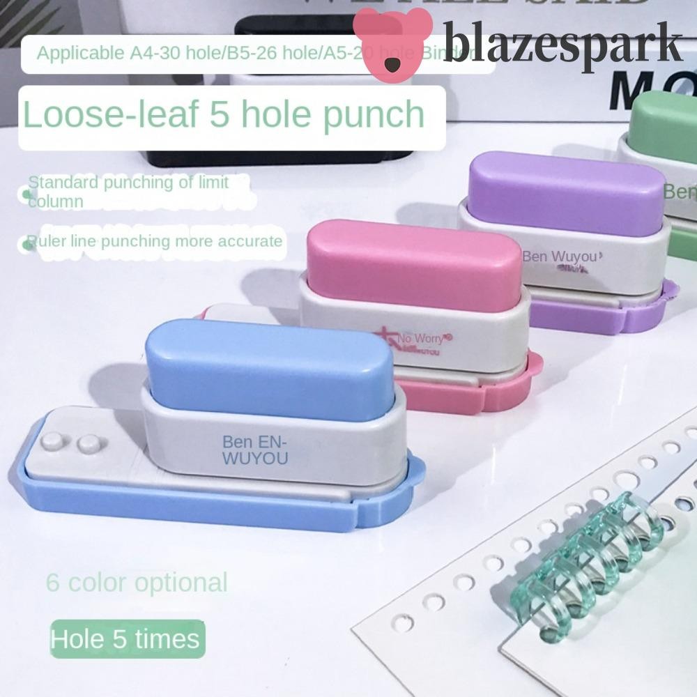 Blazespark 5 หลุมกระดาษ Punch, 6 มม. Mini Hand Account Hole Puncher, Paper Punches เครื่องเขียน ...