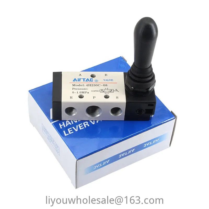 Air TAC Pneumatic Hand Trench Valve 4H210-08 Reversing 4H310 ควบคุมวาล์วสวิทช์วาล์วเครื่องกล ...