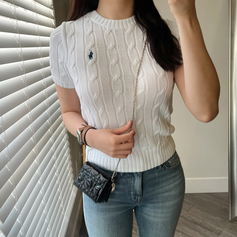 Xiao ออเดอร์ญี่ปุ่น!Rl22 เสื้อกันหนาว แขนสั้น ผ้าฝ้ายแท้ ปักลายฉลากม้า ...