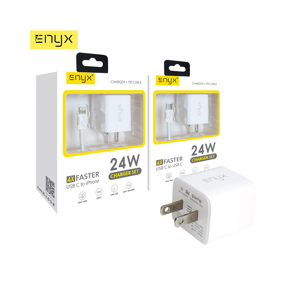 Enyx ES-05 PD 24W Cable ชุดชาร์จไฟโหมดชาร์จเร็วกว่า 4 เท่า สำหรับ Type-C/iPhone รับประกัน 1 ปี ...