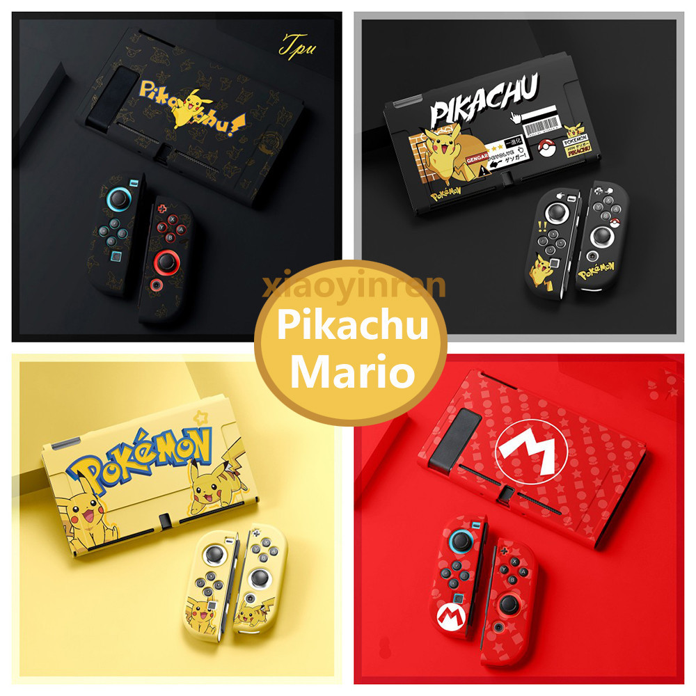 เคสมือถือ TPU แบบนิ่ม ลาย Pokemon Pikachu Mario สําหรับ Nintendo Switch ...