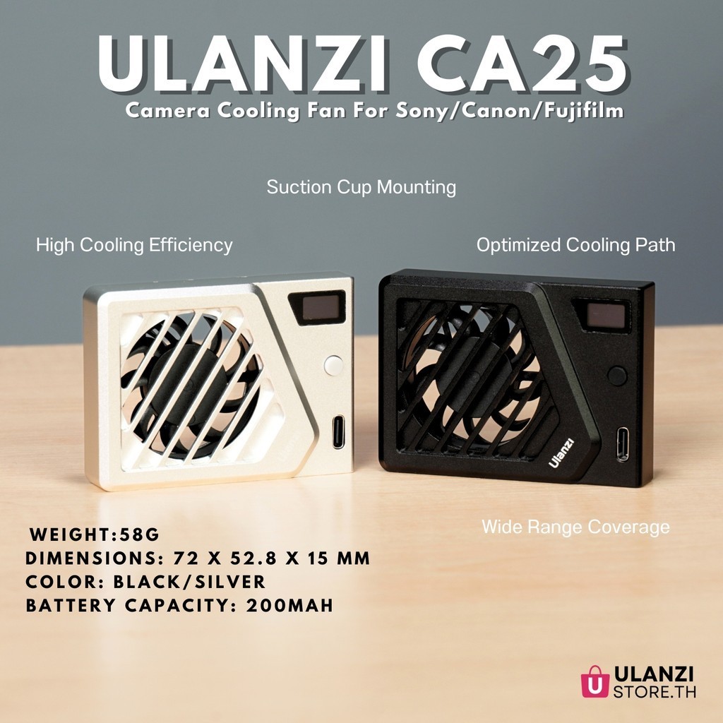 Ulanzi CA25 Camera Cooling Fan พัดลมระบายความร้อน สำหรับกล้อง Sony ...