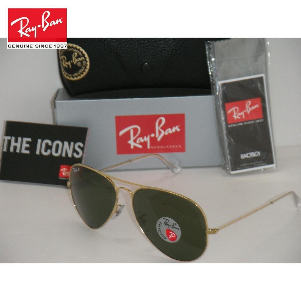 เรย์-ห้าม® Rblei Ban in 3025 3025 Polarized Green Pilot Rb001/58 62 ...