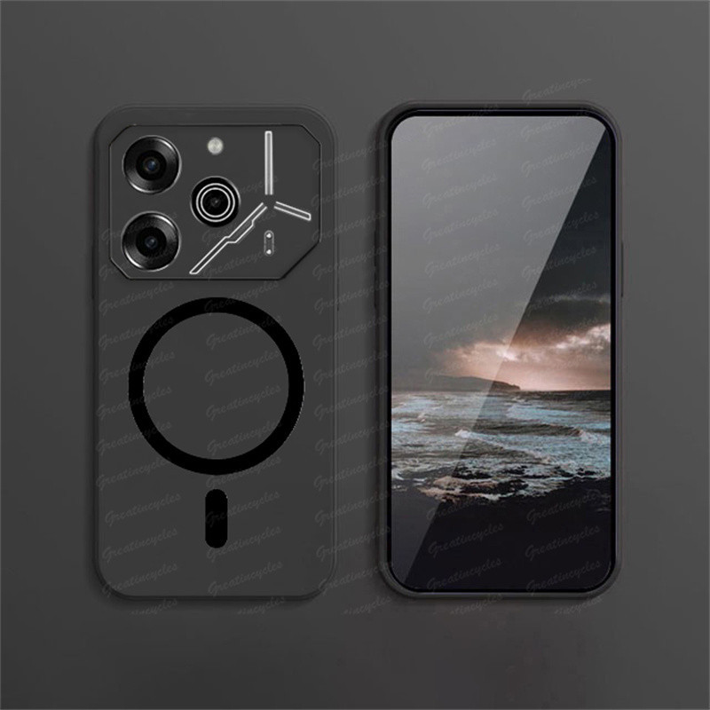 Tecno Pova 6 5G Li7 / Pova 6 Pro Li9 เคสแม่เหล็ก สีดํา ด้าน ไร้สาย ...