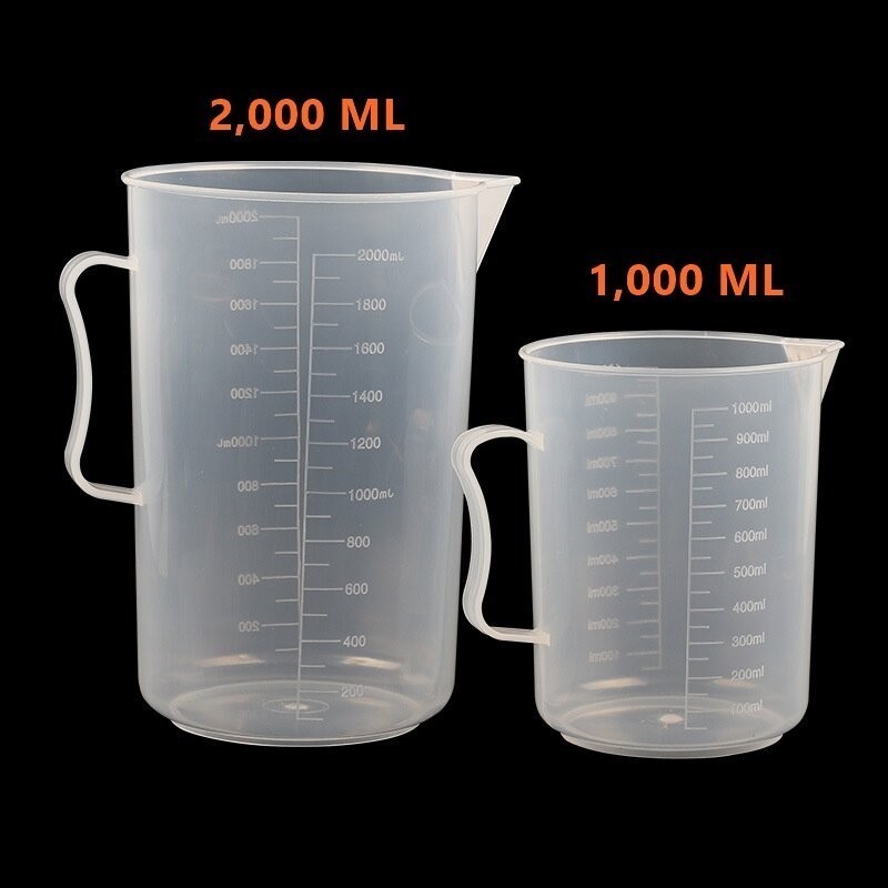 ถ้วยตวงเนื้อเหนียวคุณภาพสูง ถ้วยตวงพลาสติก ถ้วยตวงแป้ง ชุดถ้วยตวง อุปกรณ์ตวง 1000ml 2000ml ...