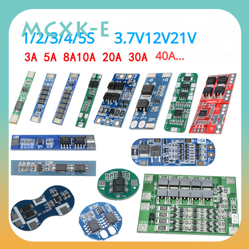 Mcxk-e 1S 2S 3S 4S 5S 6S 3A 15A 20A 30A บอร์ดชาร์จแบตเตอรี่ลิเธียมลิเธียมลิเธียม 18650 PCB BMS ...