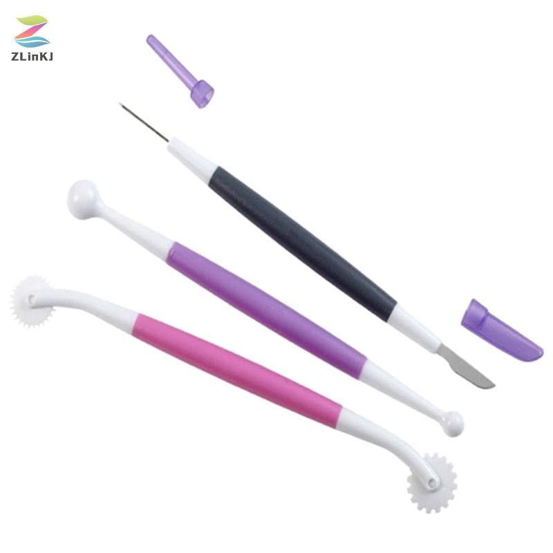 Zlinkj 3 ชิ้น/เซ็ต F Ondant ปากกาเค้กตกแต่งดอกไม้ Modelling Craft Craft ...