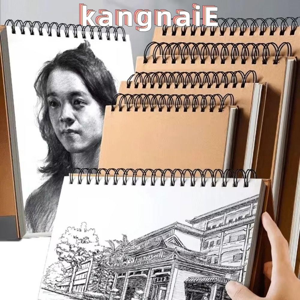 Kangnai Art Sketchbook, กระดาษคราฟท์ A4/8K/16K/32K/A3 วาด Notepad, หนา 30 แผ่น/60หน้า Flip-up ...