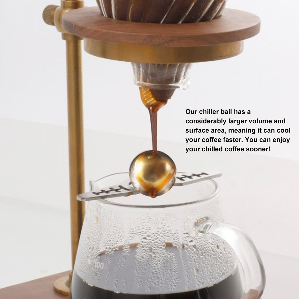 เครื่องมือทําความเย็นกาแฟพร้อมขาตั้งสแตนเลสแบบใช้ซ้ําได้ Chiller Ball ...