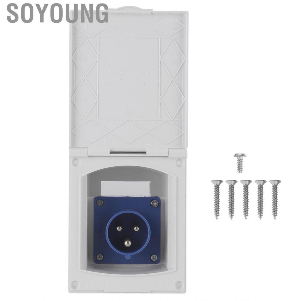 Soyoung RV Motorhome 16A Plug Socket 220-240V External Flush Waterproof ...