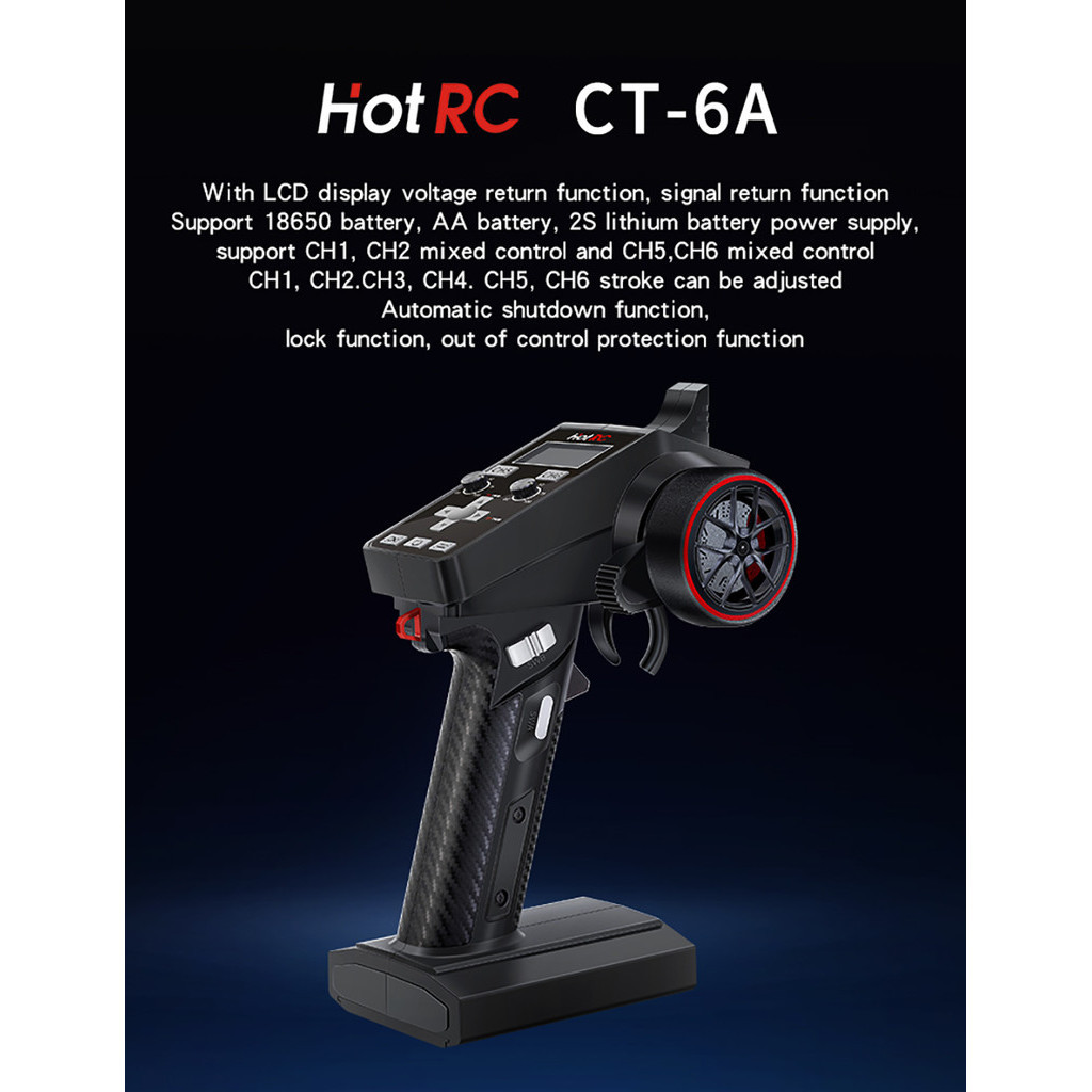 Hotrc เครื่องส่งสัญญาณ CT-6A CT-8A DS600 ระบบวิทยุ 2.4GHz รีโมตคอนโทรล พร้อมตัวรับสัญญาณ F-06A F ...