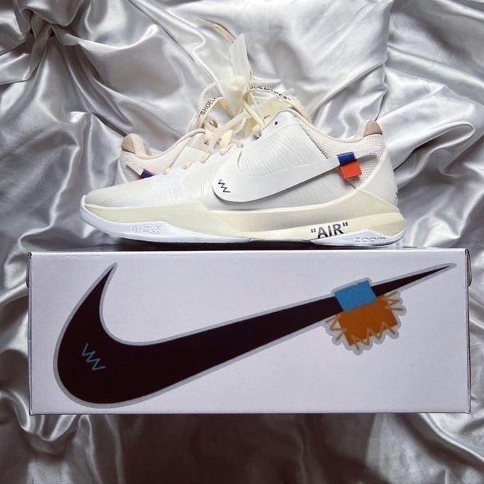 รองเท้าบาสเก็ตบอล Kobe Proto 5 X Custom Off White ลำลอง | Shopee Thailand
