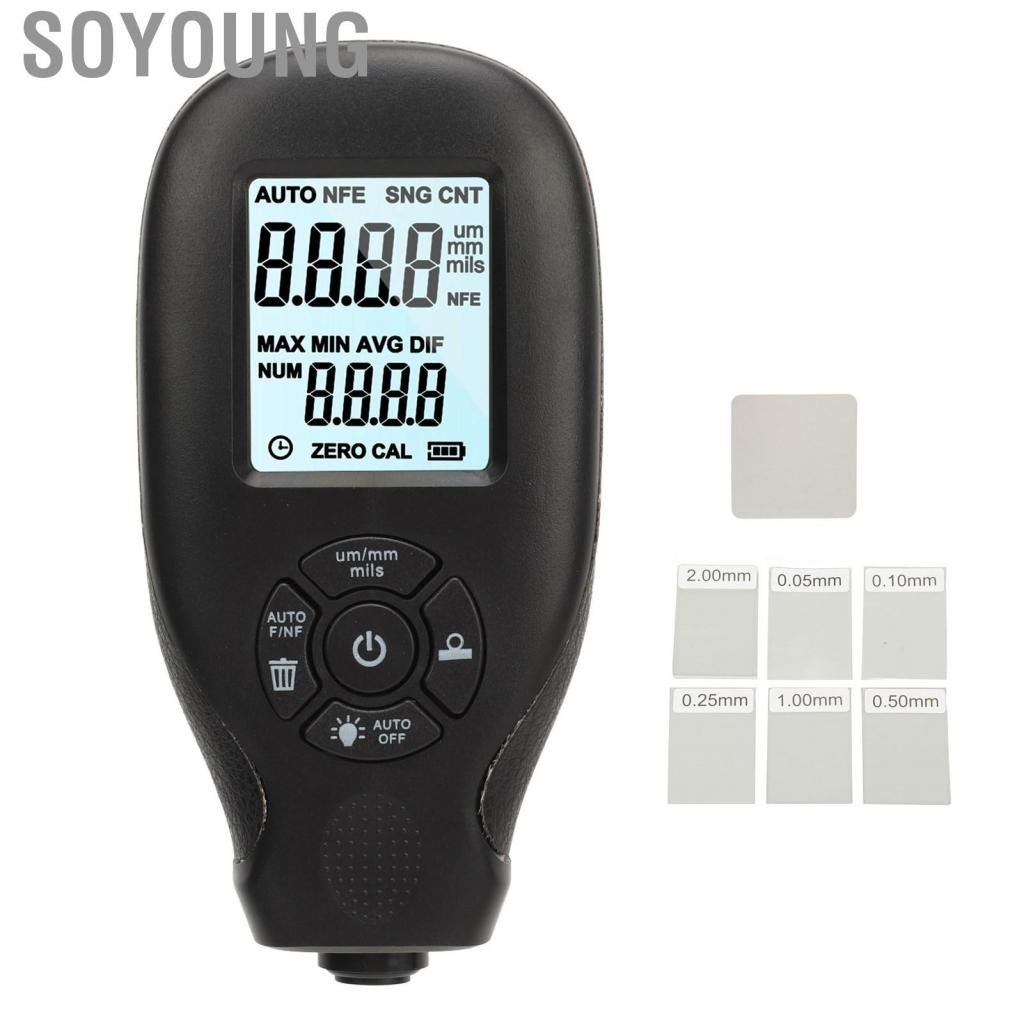 Soyoung Paint Coating Thickness Gauge Measuring Meter 0‑2000UM ...