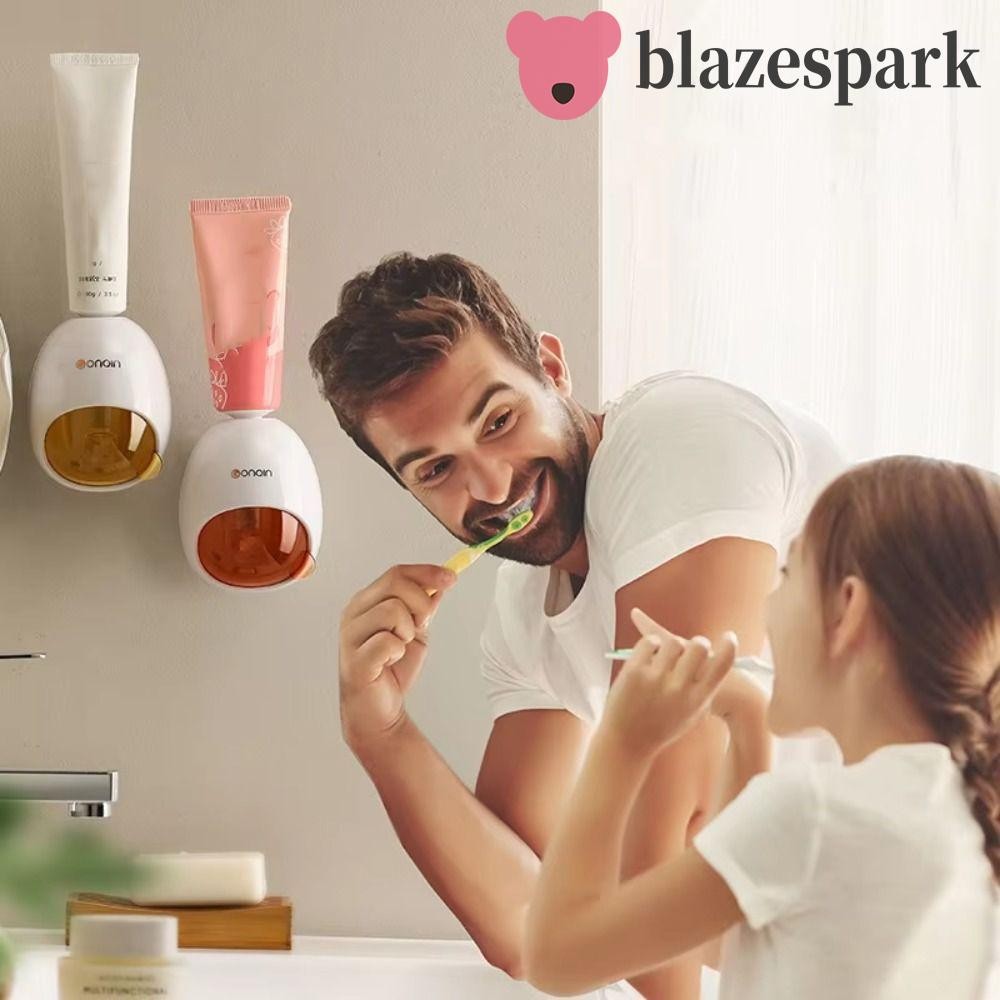 Blazespark เครื่องจ่ายยาสีฟัน,ฝาครอบกันฝุ่น Wall Mount ยาสีฟัน Squeezer, พลาสติกปฏิบัติการ์ตูน ...