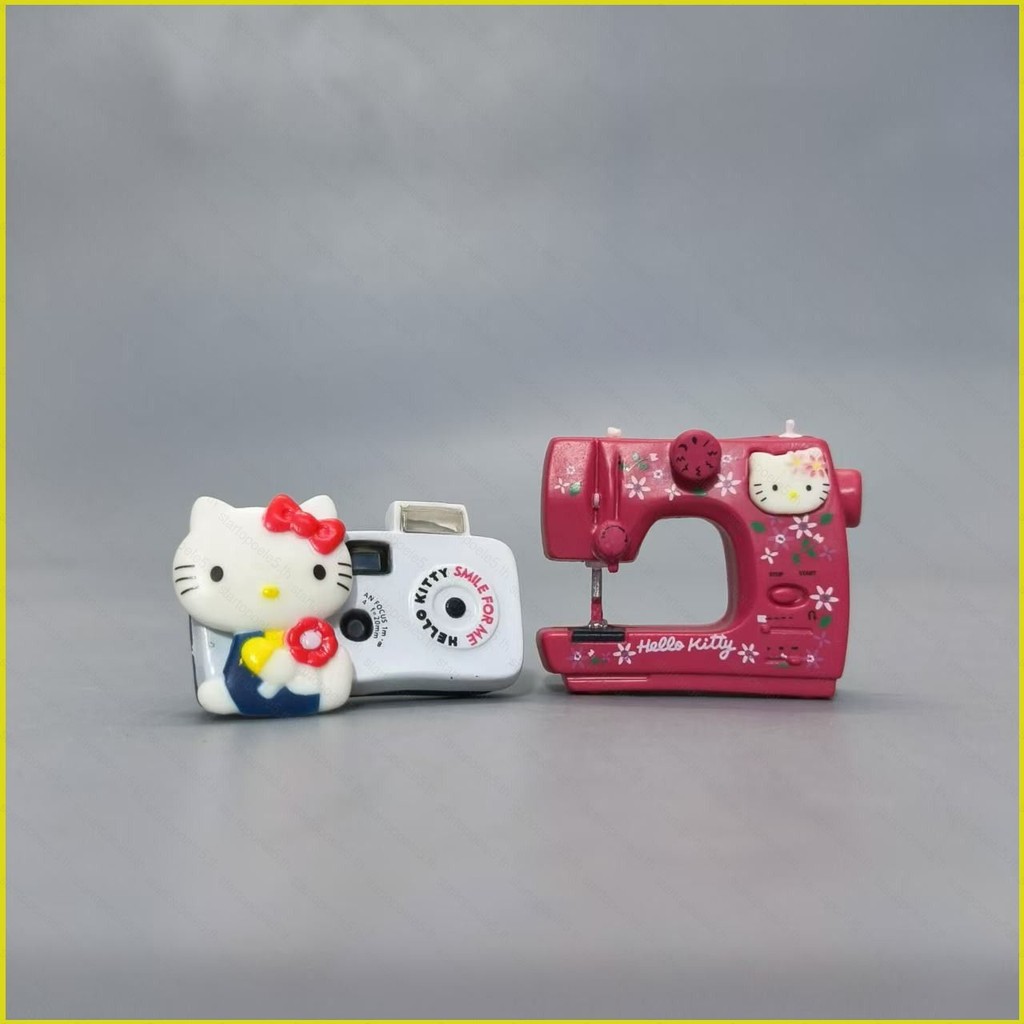Sta5 4 ชิ้น Hello Kitty Action Figure จักรเย็บผ้ากล้อง Trojan horse ...