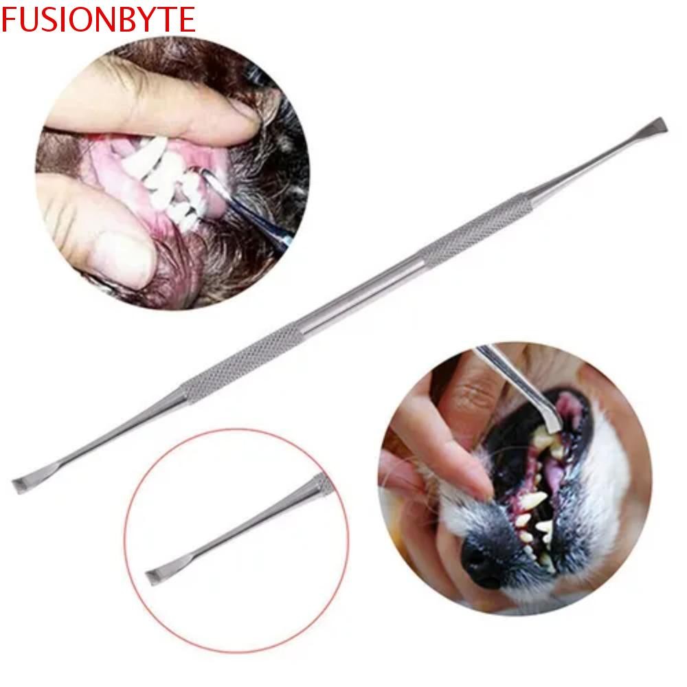 Fusionbyte เครื่องมือทําความสะอาดฟันสุนัข, ที่จับกันลื่น Double Head Tartar Scraper Scaler, ทน ...