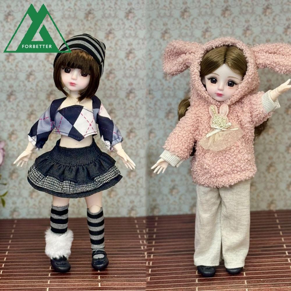 Forbetter 30 ซม.ตุ๊กตา Bjd, 3D ตา 1/6 Bjd ข้อต่อที่ถอดออกได้ตุ๊กตา,มินิตุ๊กตาน่ารักแต่งตัวกับ ...