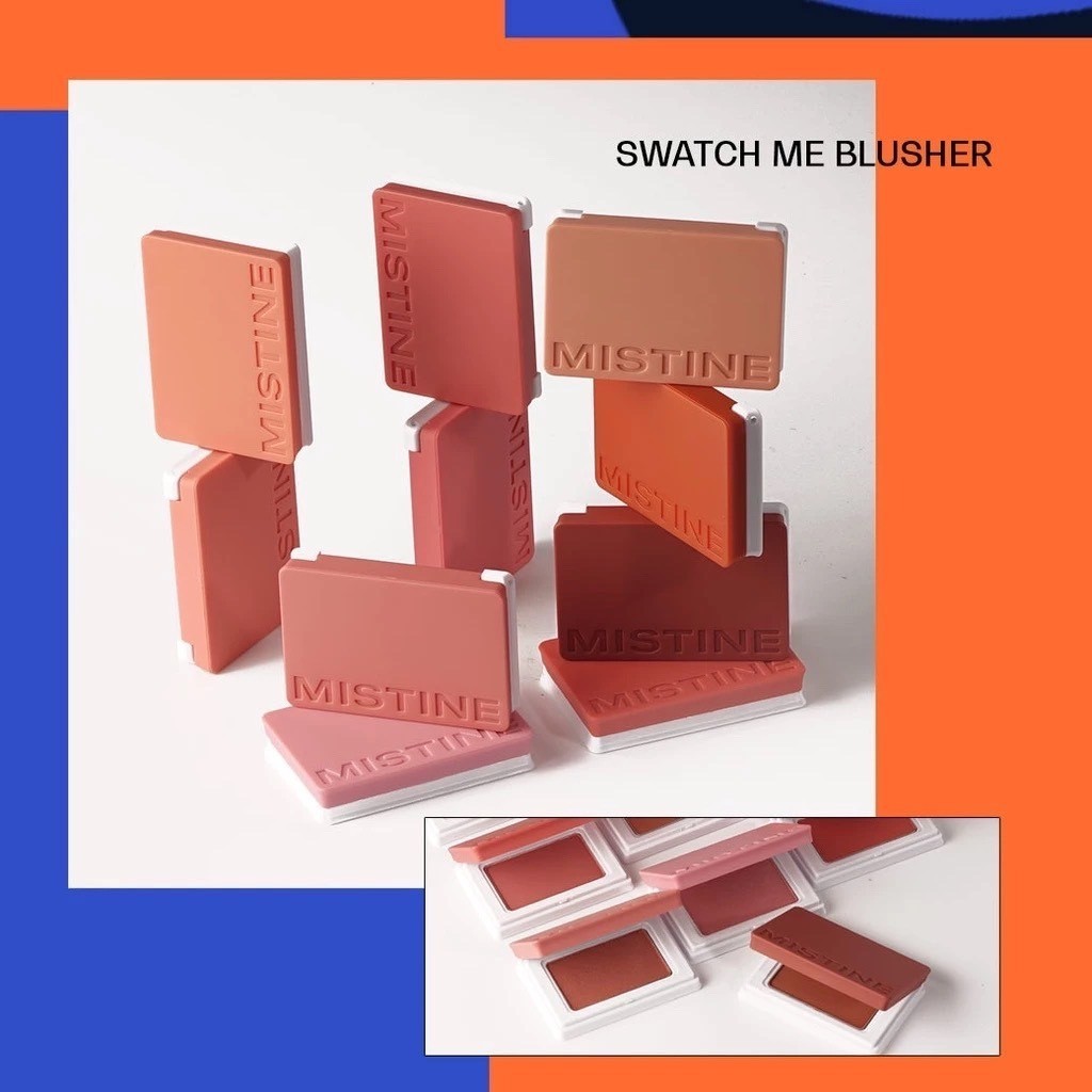 MISTINE SWATCH ME BLUSHER บลัชออนเนื้อเนียนนุ่ม เกลี่ยง่าย สีสวยสุดปัง (พร้อมส่ง) | Shopee Thailand