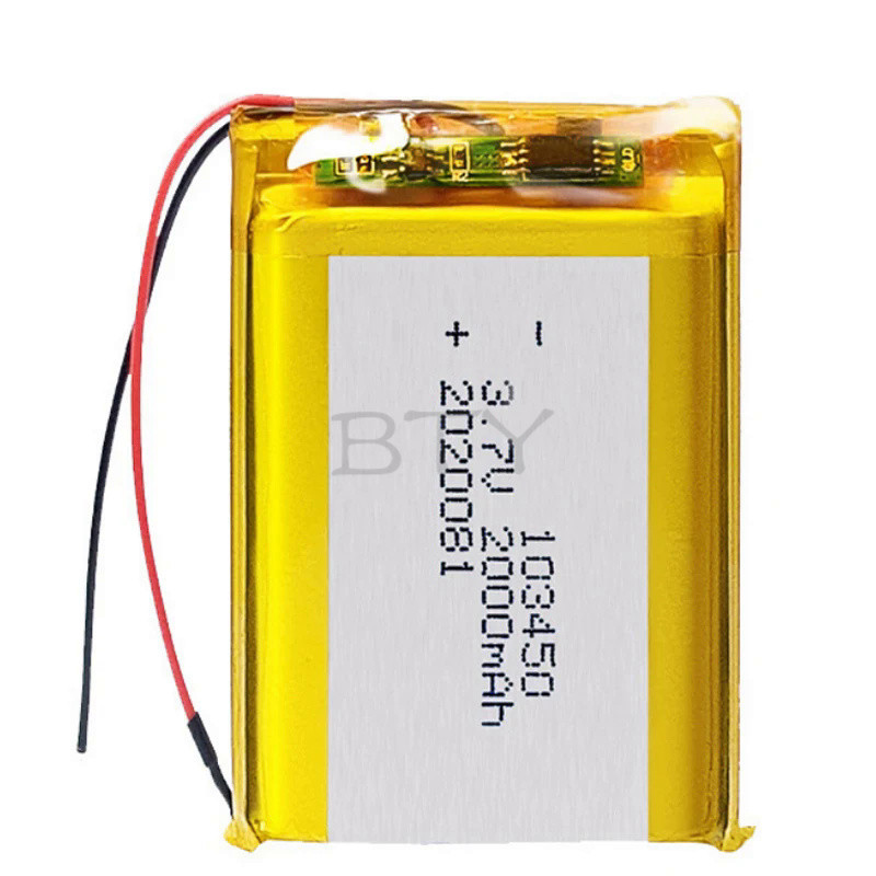 BTY 103450 3.7V 2000mAh Li-polymer Rechargeable Battery Pack With ...