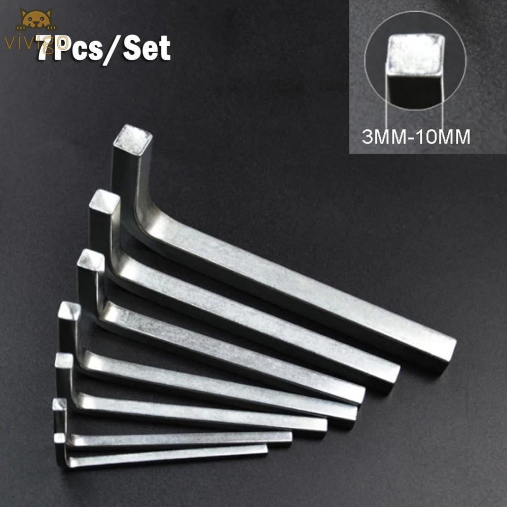 NEW>>Wrench Square Head Tool Tools 3mm-10mm 7Pcs/Set Silver Square 4 7 ...