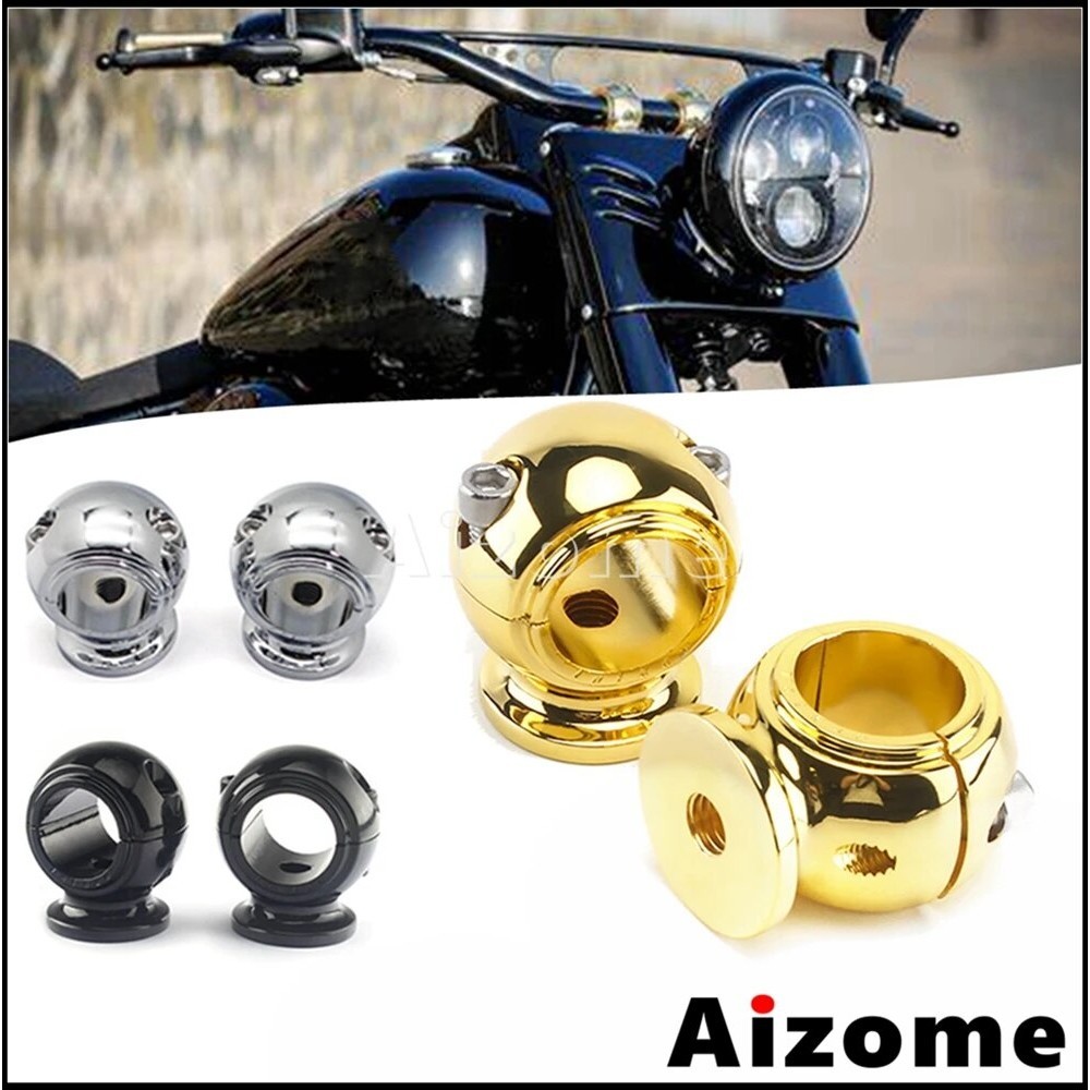AI Round Head Risers 32mm Handlebar Rise Clamp For Harley Softail Dyna ...