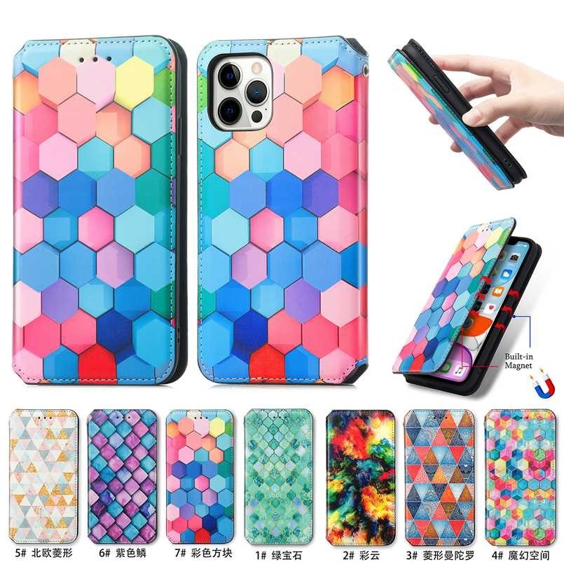 เคสโทรศัพท์หนัง ฝาพับแม่เหล็ก พร้อมช่องใส่บัตร ขาตั้งวาง สําหรับ ...