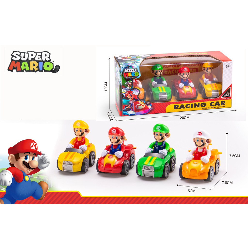 ใหม่ล่าสุด Super Mario Original Karting รุ่น 4 ชิ้น/เซ็ต Action Figure ...