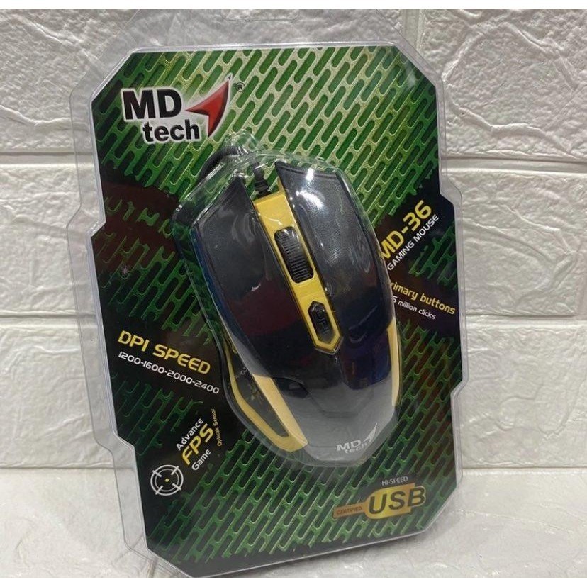 เมาส์ MD-Tech รุ่น MD-36 มี 4 ปุ่มกด ปรับ DPI 4 ระดับ 2400/1600/1200 ...